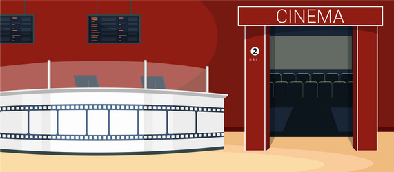 People going to cinema cartoon Royalty Free Vector Image
