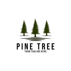 Pine tree logo design creative Royalty Free Vector Image