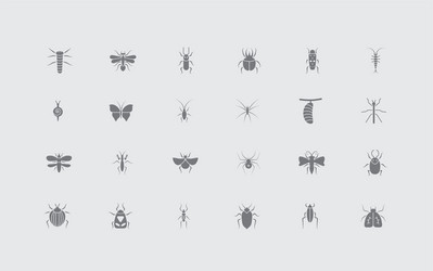 24 insect designs Royalty Free Vector Image - VectorStock