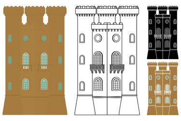 Blackpool tower in front view Royalty Free Vector Image