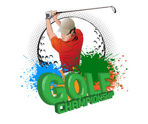 Golf championship poster Royalty Free Vector Image