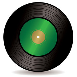 Melted vinyl record with heart Royalty Free Vector Image