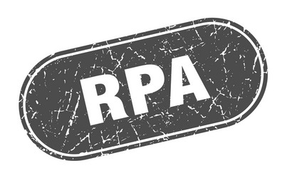Rpa stamp label round grunge sign Royalty Free Vector Image