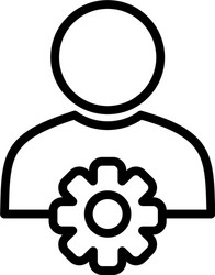 User management icon Royalty Free Vector Image