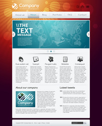 Website design template Royalty Free Vector Image