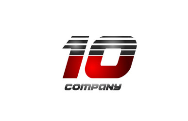 Number 10 ten for company logo icon design Vector Image