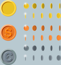 Cartoon rotation animation Royalty Free Vector Image