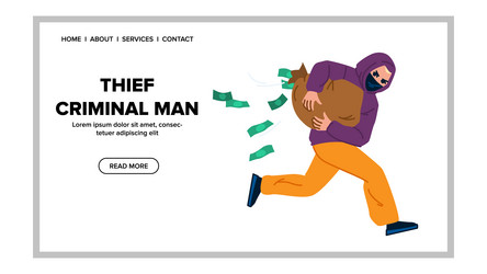 Dangerous bandit criminal man Royalty Free Vector Image