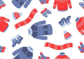 Knitted seamless pattern winter wool Royalty Free Vector