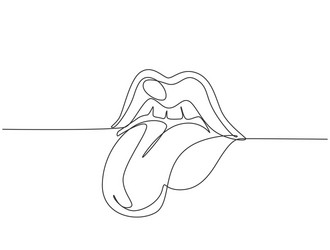 Mouth Tongue Line Drawing Vector Images (over 520)