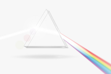 Spectrum prism picture transparent optical Vector Image