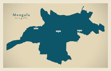 Modern map - kinshasa province dr congo Royalty Free Vector