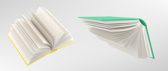 Open fly school paper book Royalty Free Vector Image