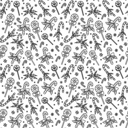 Christmas seamless pattern with candy canes Vector Image