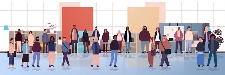 Multiethnic businesspeople group mix race men Vector Image