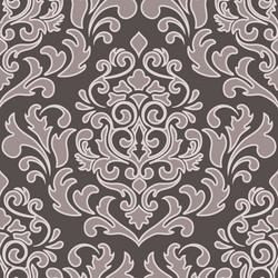 Victorian leaves seamless pattern Royalty Free Vector Image