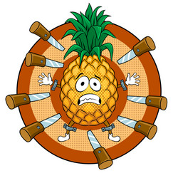 Knives in target pop art Royalty Free Vector Image