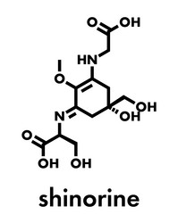 Palythine sunscreen molecule skeletal formula Vector Image