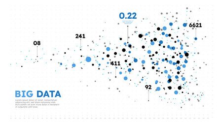 Data processing white banner concept Royalty Free Vector