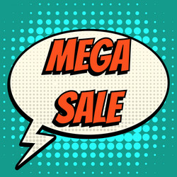 Comic sale discount cartoon Royalty Free Vector Image