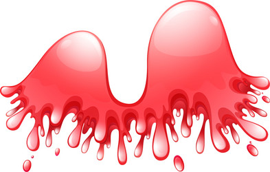 Red color splash on white Royalty Free Vector Image