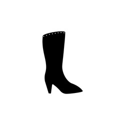 Women high heel boots icon black on white Vector Image