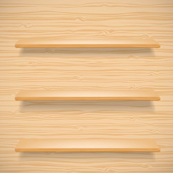 Wooden shelf Royalty Free Vector Image - VectorStock