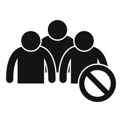 Avoid group person shake icon simple Royalty Free Vector