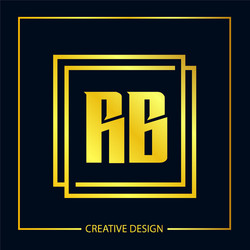 Initial letter rb logo template design Royalty Free Vector
