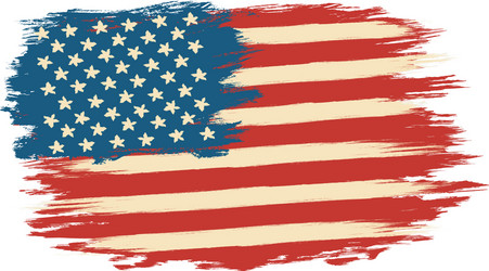 Vintage american flag Royalty Free Vector Image