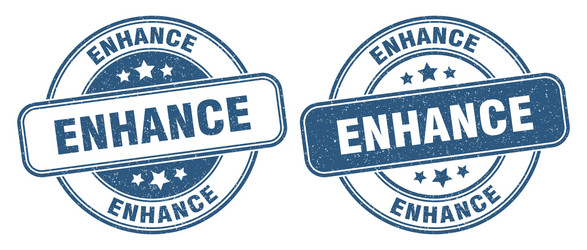 Enhance stamp sign seal Royalty Free Vector Image