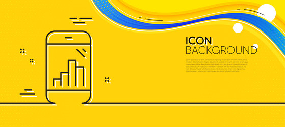 Graph line icon column chart sign Royalty Free Vector Image