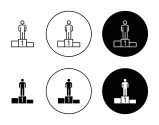Winner icon set success ceremony leadership Vector Image