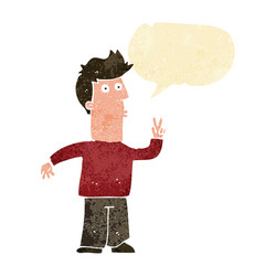 Cartoon man signalling with hand speech Royalty Free Vector