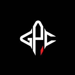 Gpc letter logo creative design with graphic Vector Image