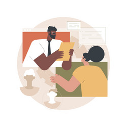 Job interview abstract concept Royalty Free Vector Image