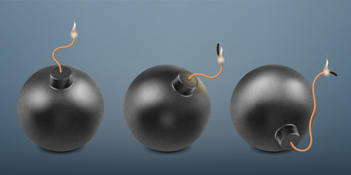 Fire blast effect burning flame ball explosion Vector Image