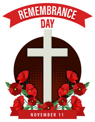 Remembrance day logo design Royalty Free Vector Image