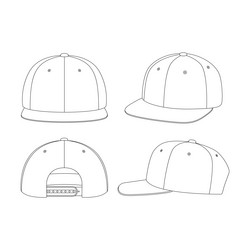 Snapback Hat Template Vector Images (over 150)