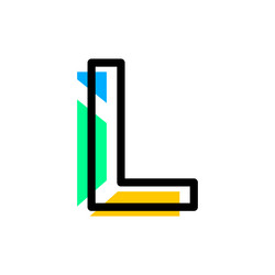 Letter l shield modern logo design suitable Vector Image