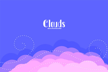 Pink color sky background with clouds design Vector Image