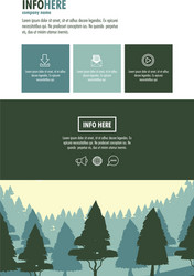 Forest brochure infographic Royalty Free Vector Image
