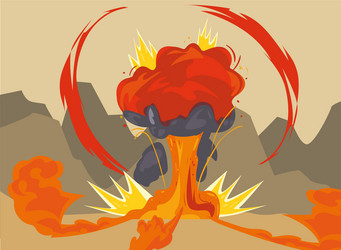 Military explosion with smoke design Royalty Free Vector