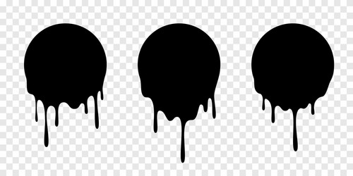 Paint drip stickers or star labels liquid Vector Image