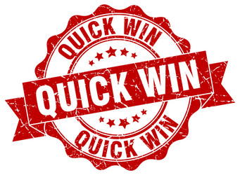 Quick win stamp sign seal Royalty Free Vector Image