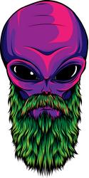 Alien head design of Royalty Free Vector Image