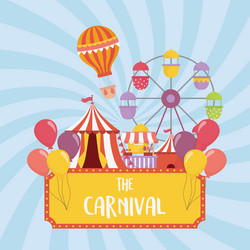Fun fair background scene Royalty Free Vector Image