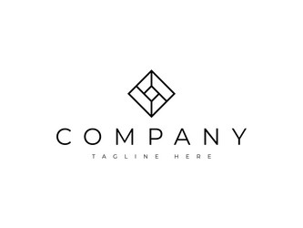 Abstract tile ceramic flooring line logo design Vector Image