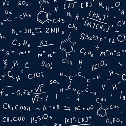 Chemistry square background with chemical Vector Image