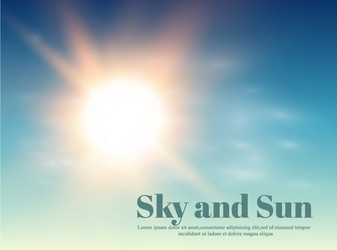 Sun and sky weather and forecast Royalty Free Vector Image